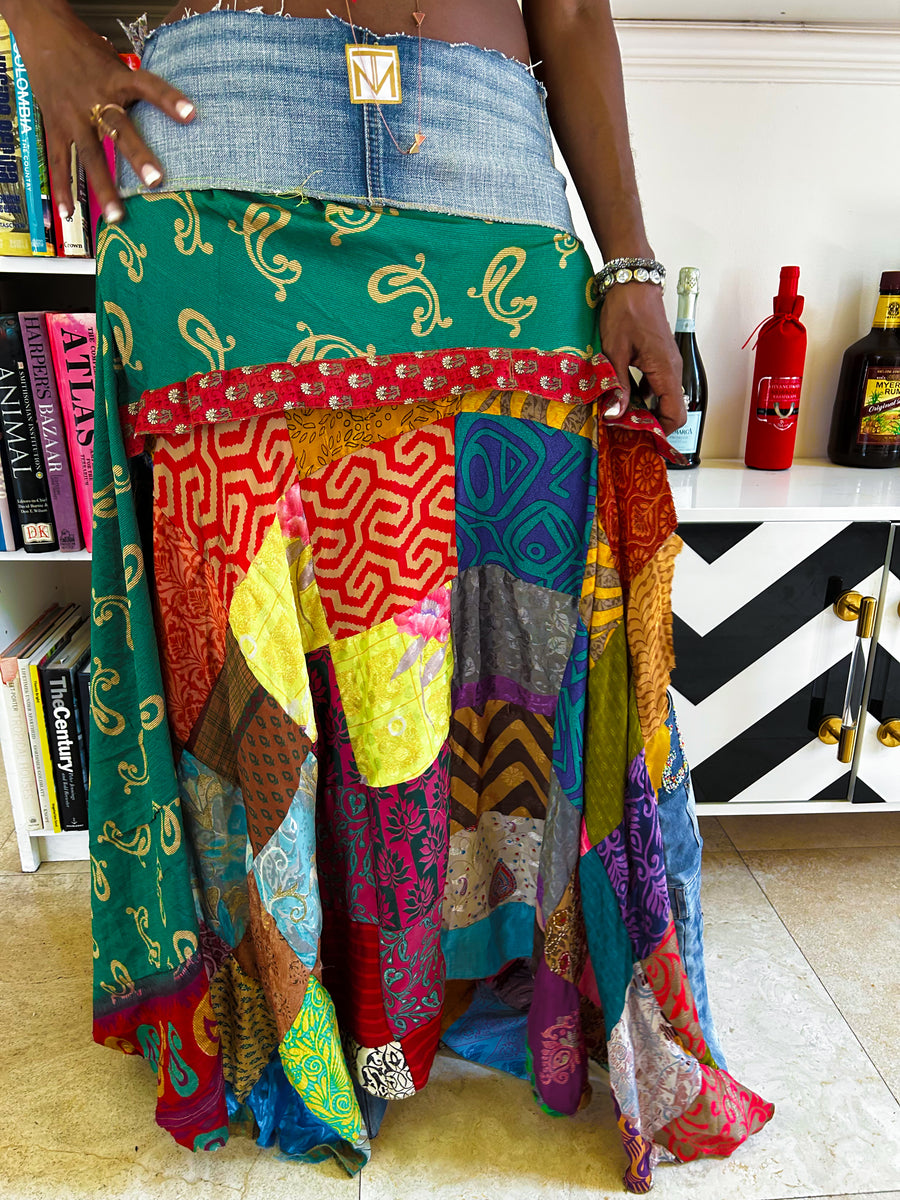 TM Silk Patch Colorful Skirt – Tanya-Marie Collection