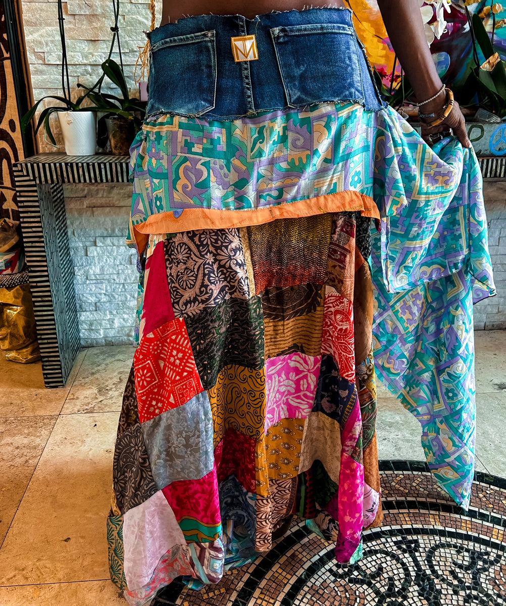 TM Silk Patch Blue Hue Skirt – Tanya-Marie Collection